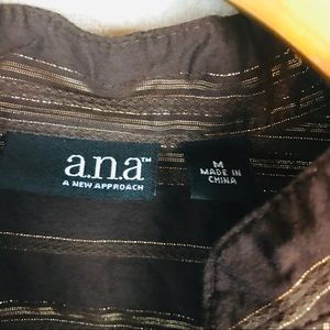 a.n.a | Tops | Ana Button Down Top Brown M | Poshmark
